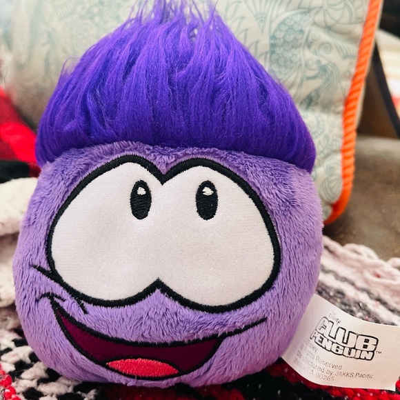 Disney | Toys | Disney Club Penguin Purple Puffle Plush Stuffed Animal ...